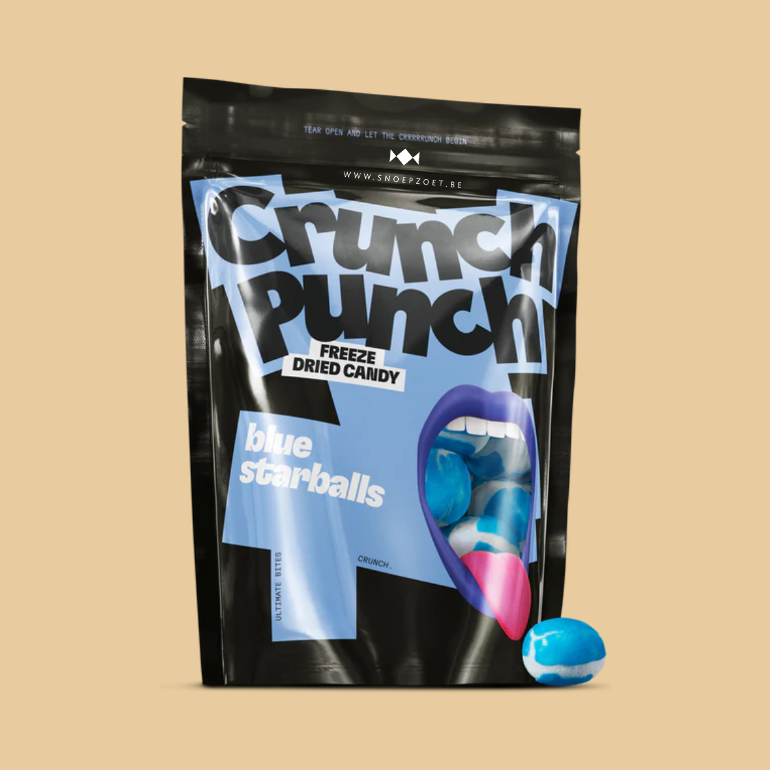 Crunch Punch Blue Starballs kopen | Knapperig blauw snoep bij ZOET – Zoet